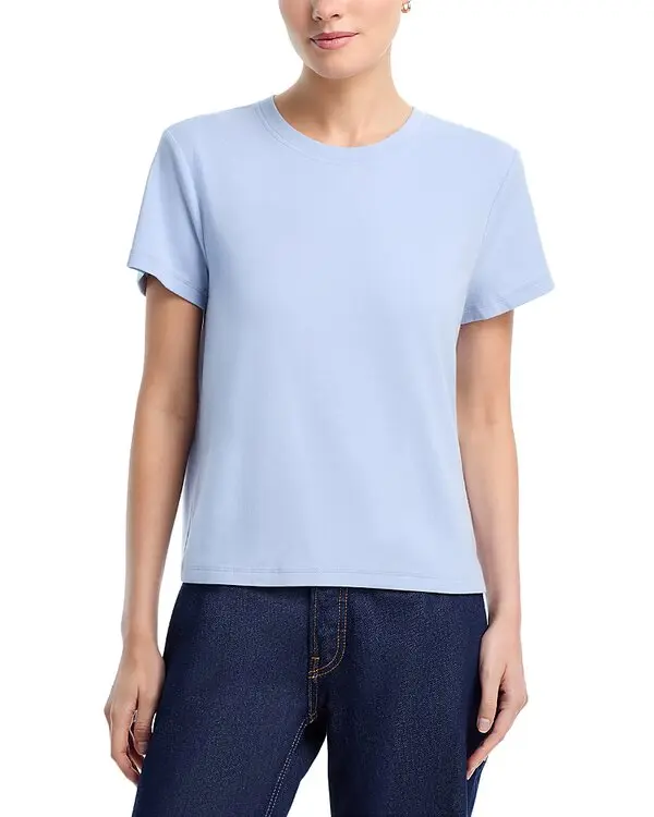 Ag Sadie Crew Cropped Tee - Blue Whisp