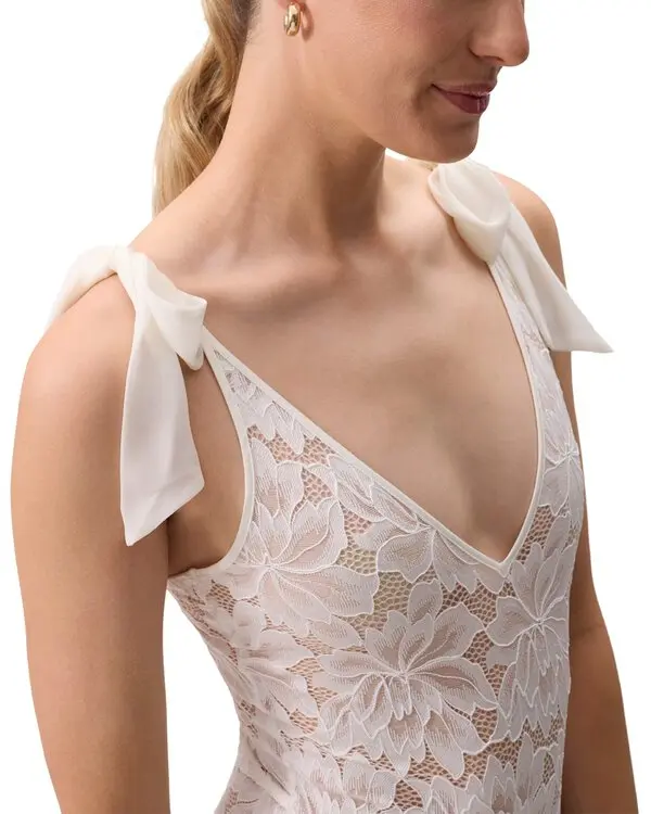 Rya Collection Amour Stretch Lace Teddy - Ivory
