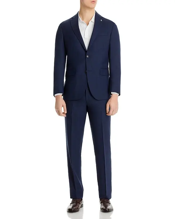 JACK VICTOR New York Regular Fit Micro Neat Suit - Blue