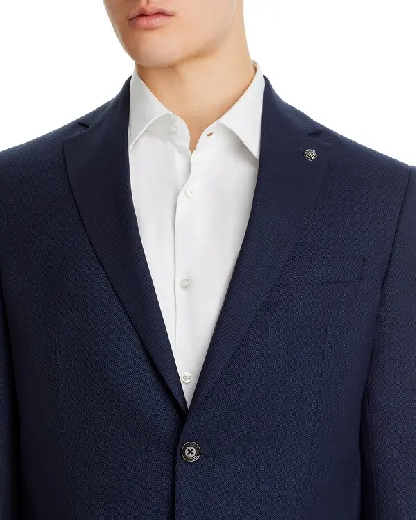 JACK VICTOR New York Regular Fit Micro Neat Suit - Blue