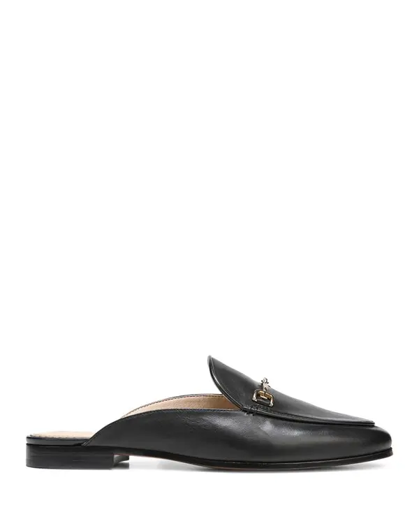 Sam Edelman Linnie Apron Toe Mules - Black Leather