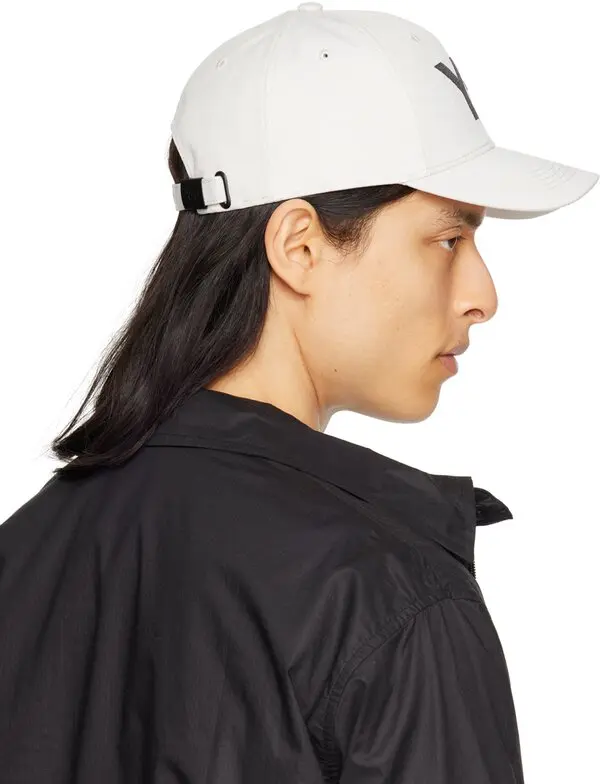Y3 Off-White Logo Cap In Talc - 29% Off | Editorialist