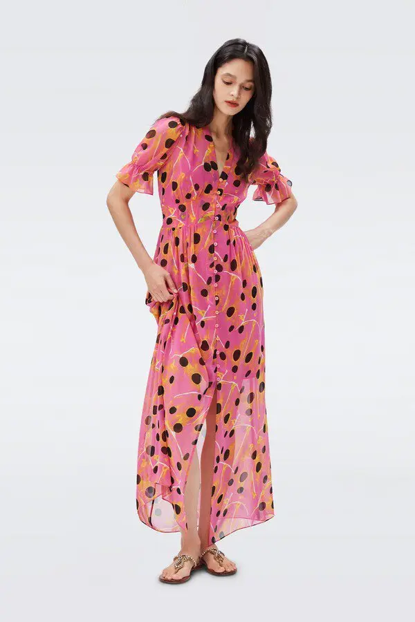 Diane Von Furstenberg Erica Maxi Dress In Natural - 50% Off | Editorialist