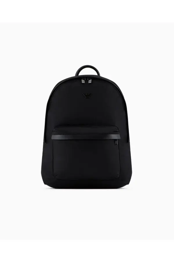 Emporio Armani Recycled Nylon Backpack - Black