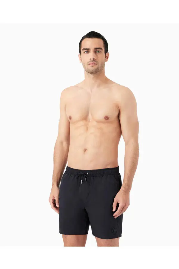 Giorgio Armani Drawstring Swim Trunks - Navy