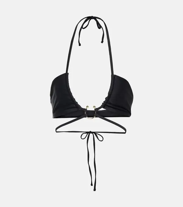 Jade Swim Zuri Halterneck Bikini Top - Black