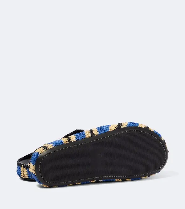 Marni X No Vacancy Inn Raffia-effect Slippers - Multicoloured