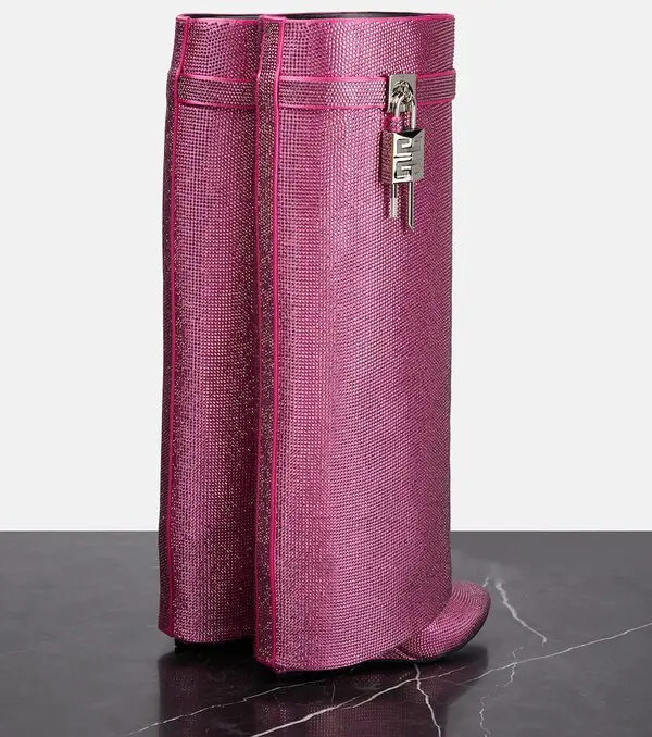 Givenchy Shark Lock Embellished Knee-high Boots