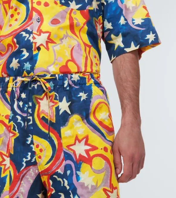 Marni X No Vacancy Inn Printed Cotton Shorts