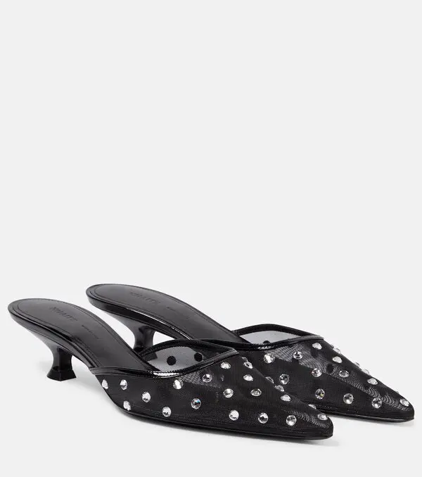 Khaite Minna Embellished Mules