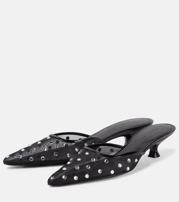 Khaite Minna Embellished Mules