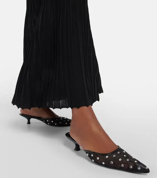 Khaite Minna Embellished Mules