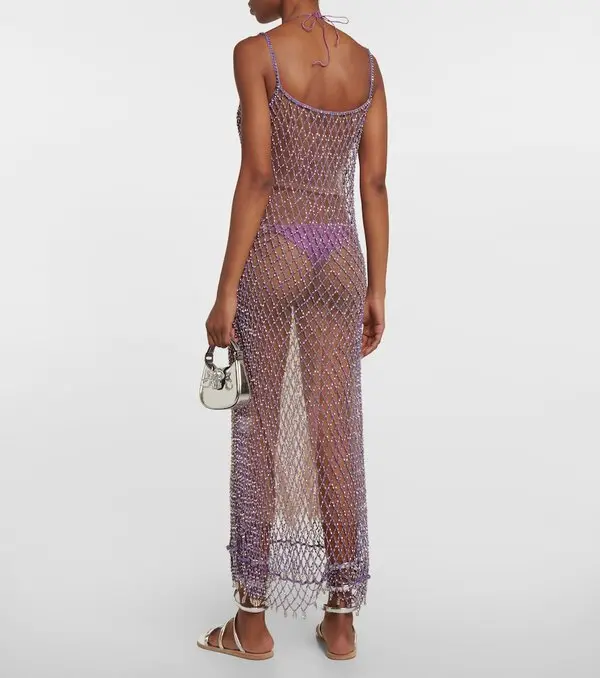 beaded fishnet dress Self-Portrait Midi In Purple - 30% Off Update your closet with fashion designs from B DARLIN and discover all the stylish pieces they have to offer self-portrait - Black Rhinestone Fishnet