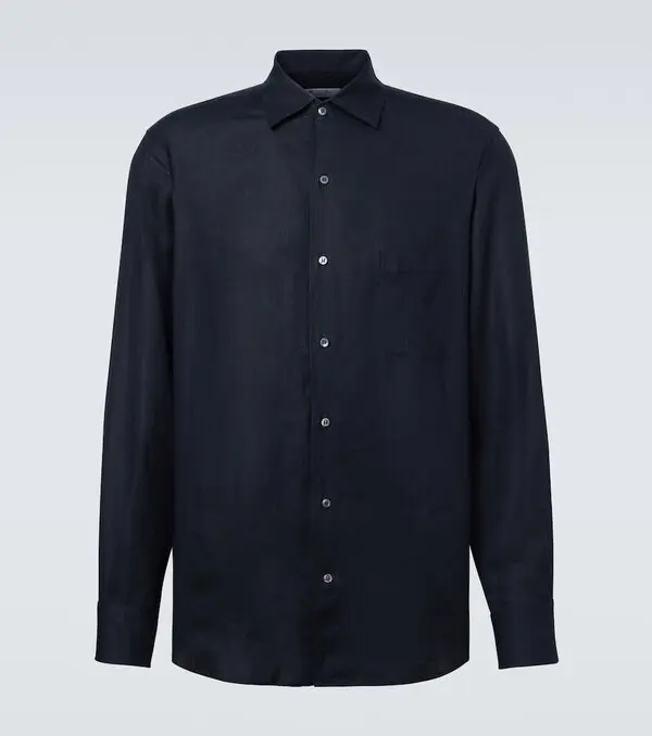 Loro Piana André Linen Shirt - Blue