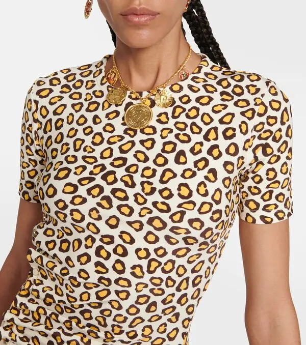 Rabanne Leopard-print Jersey Midi Dress