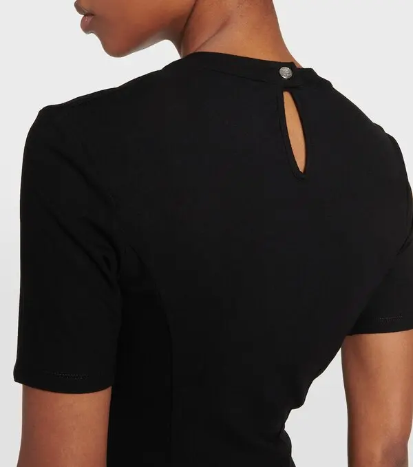 Rabanne Pleated Jersey Maxi Dress - Black