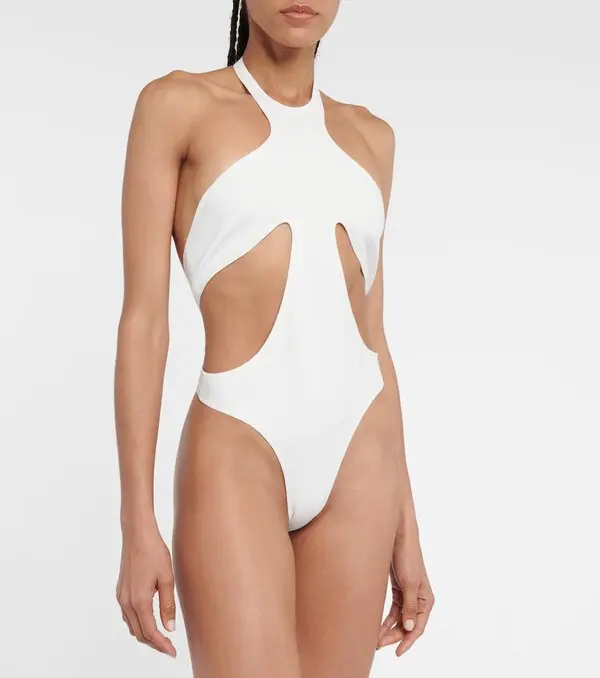 MUGLER Cutout One-piece Swimsuit - White