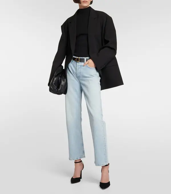 Oscar De La Renta Ribbed-knit Silk-blend Top - Black