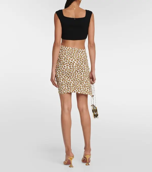 Rabanne Leopard-print Miniskirt