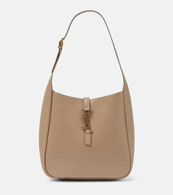 Saint Laurent Le 5 À 7 Small Leather Shoulder Bag - Grey