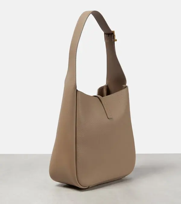 Saint Laurent Le 5 À 7 Small Leather Shoulder Bag - Grey