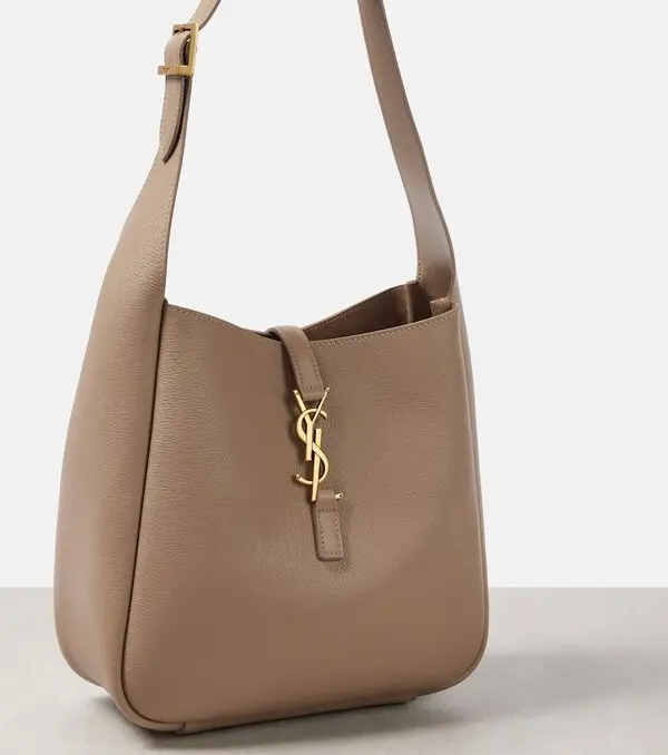 Saint Laurent Le 5 À 7 Small Leather Shoulder Bag - Grey