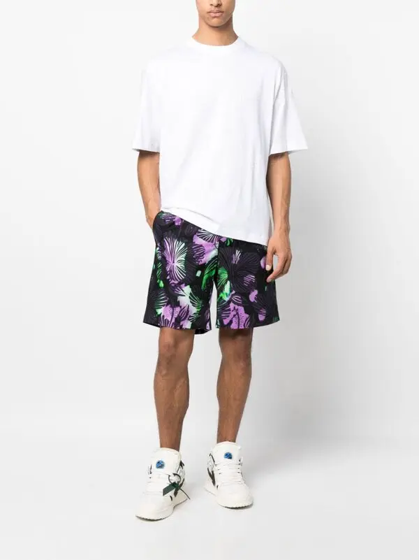 MSGM Abstract-print Bermuda Shorts