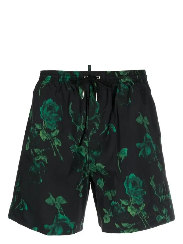 Dsquared2 Rose-print Swim Shorts
