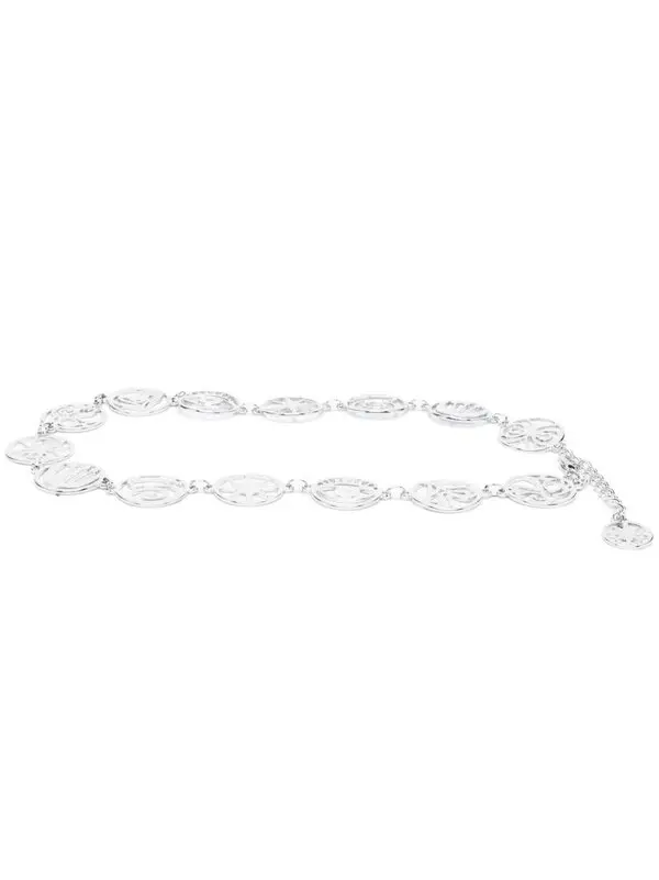 Alberta Ferretti Chain-link Charm Belt - Silver