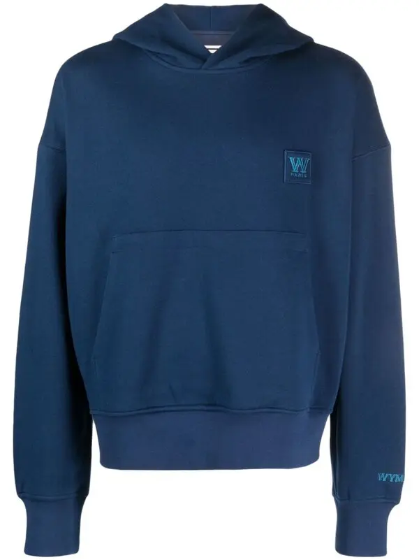 WOOYOUNGMI Cotton Jersey Embroidered Logo Hoodie