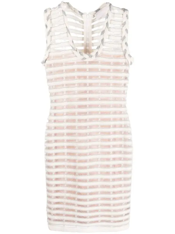 GENNY Sleeveless Mini Dress With Braided Edge