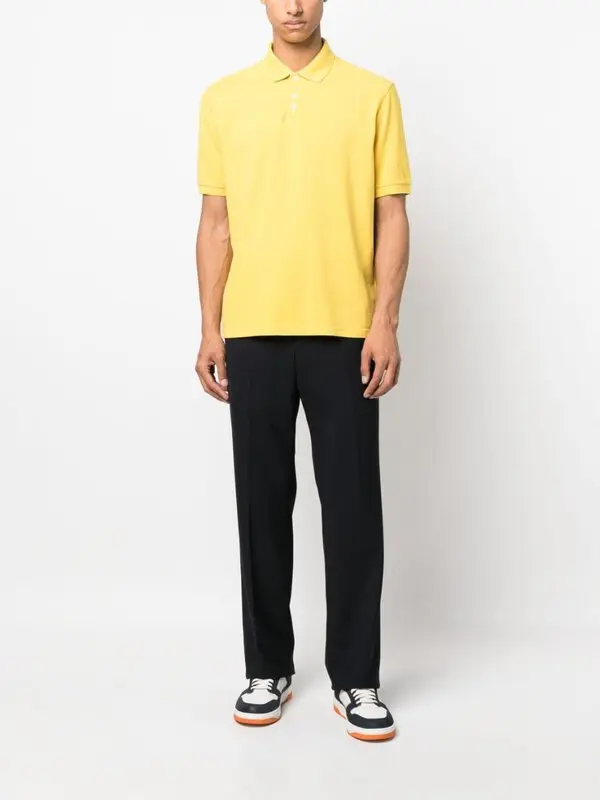 LARDINI High-waisted Wool Trousers - Blue