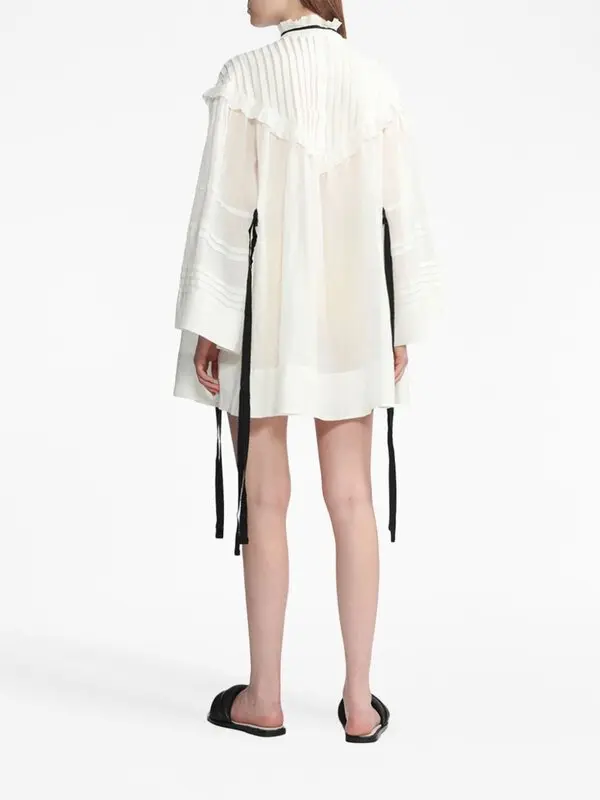 LEE MATHEWS Two-tone Ramie Dress