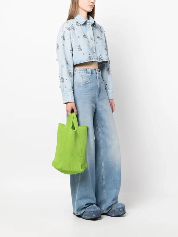 A. ROEGE HOVE Emma Knitted Tote Bag - Green