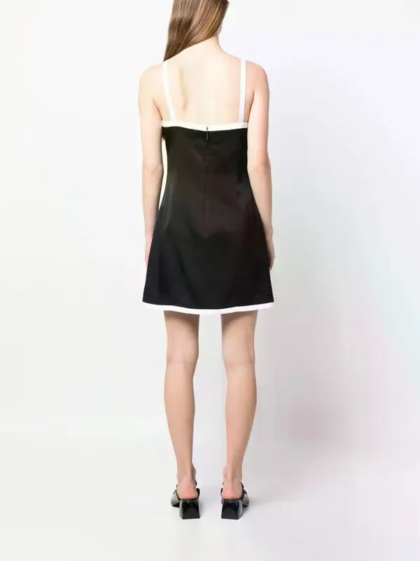 MSGM Contrast-trim Minidress - Black