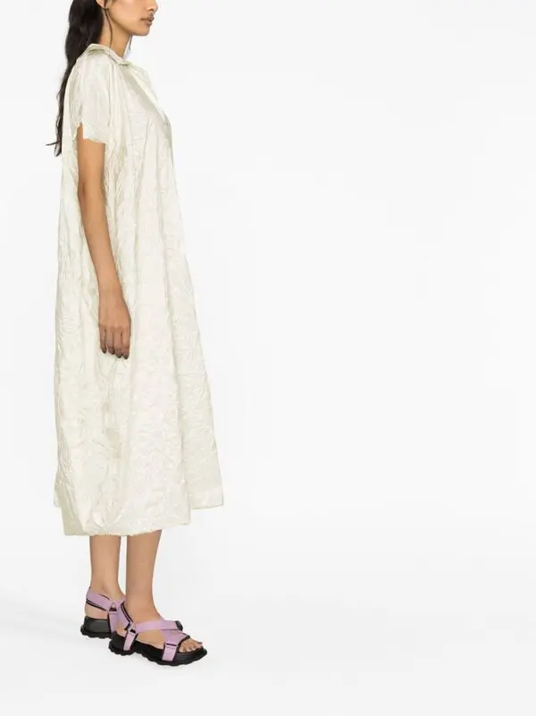 DANIELA GREGIS Embroidered Maxi Shirt Dress