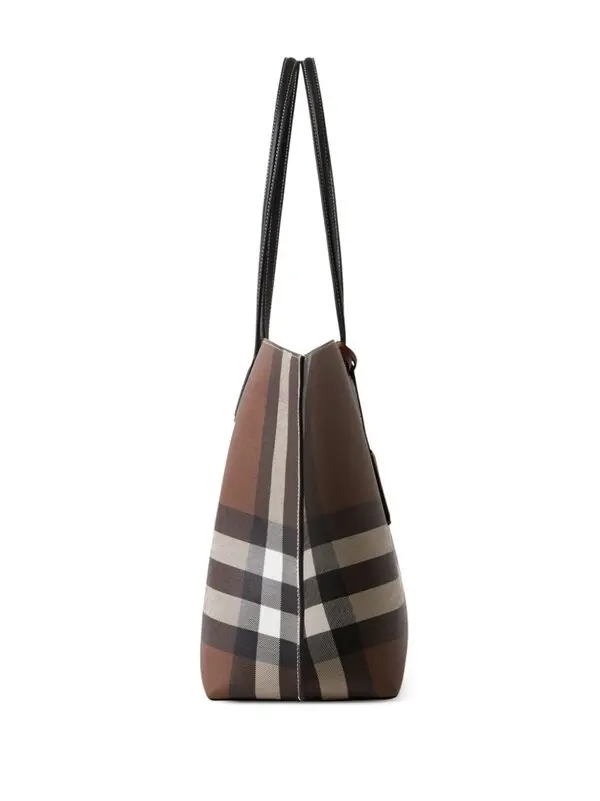 Burberry Medium Check Tote Bag - Brown