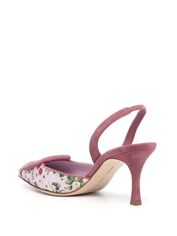 Manolo Blahnik Maysli 70mm Floral-print Pumps