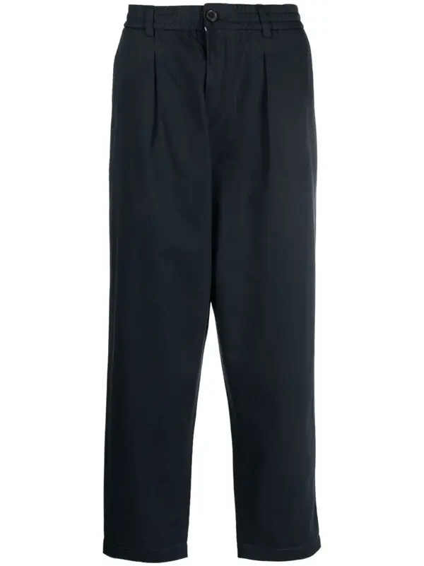 Universal Works Elasticated-waistband Tapered Trousers - Blue