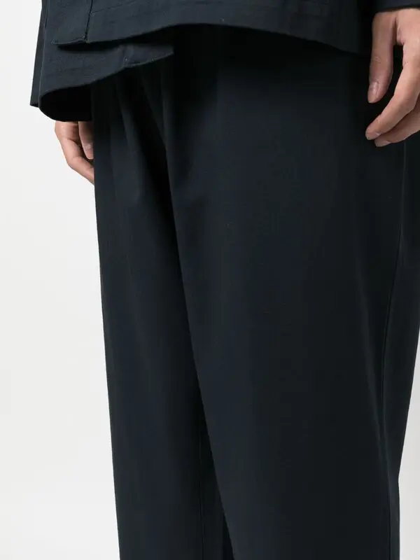 Universal Works Elasticated-waistband Tapered Trousers - Blue