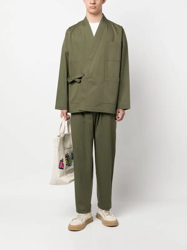 Universal Works Elasticated Waist Tapered Trousers - Green