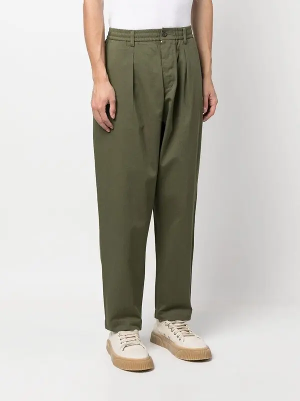 Universal Works Elasticated Waist Tapered Trousers - Green