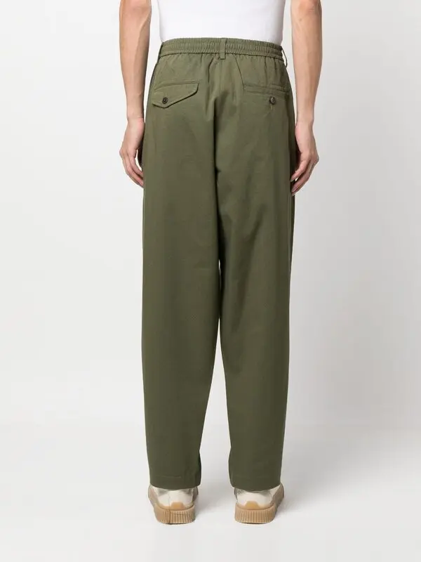 Universal Works Elasticated Waist Tapered Trousers - Green