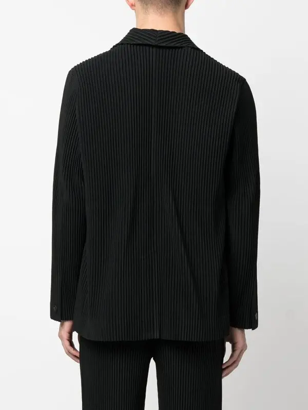 Issey Miyake Plissé Single-breasted Blazer - Black