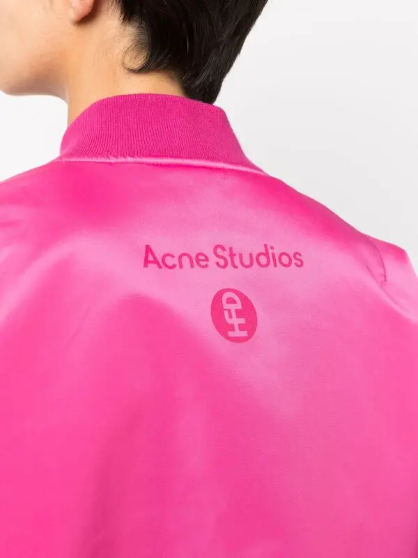 Honey Fucking Dijon X Acne Bomber Jacket In Pink - 20% Off