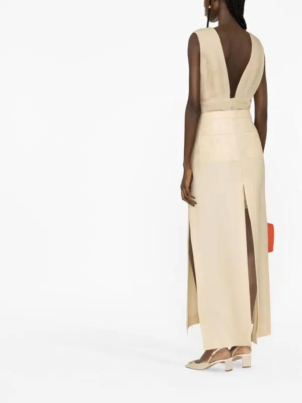 LANVIN A-line Maxi Skirt - Neutrals