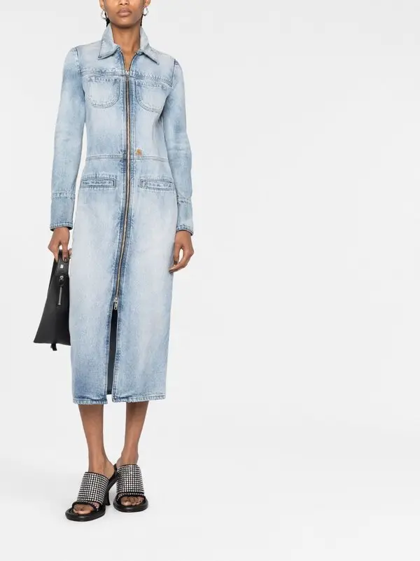 COURREGES Knee-length Denim Jacket