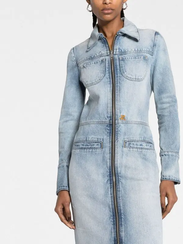COURREGES Knee-length Denim Jacket