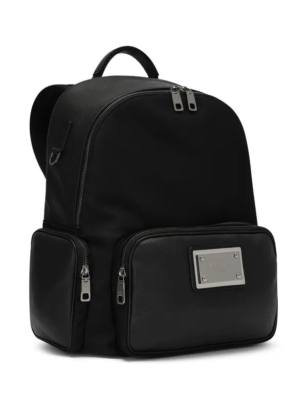 Dolce & Gabbana Leather Backpack With Logo Tag