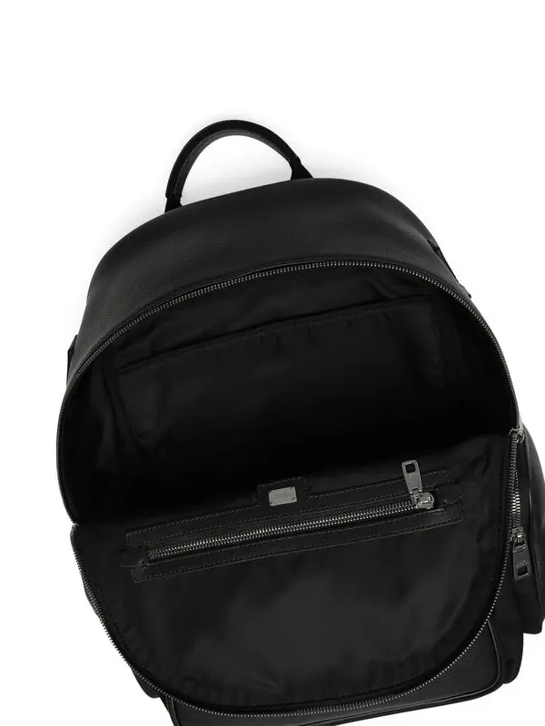 Dolce & Gabbana Leather Backpack With Logo Tag